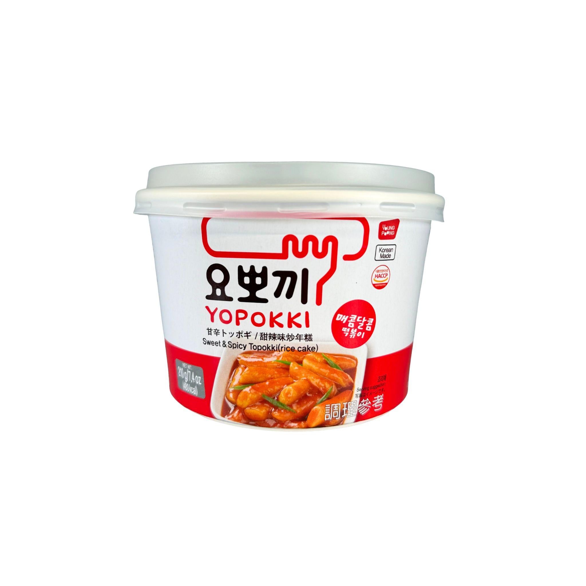 Yopokki Instant Topokki Original Sweet & Spicy Süß und Scharf Big Bowl ...